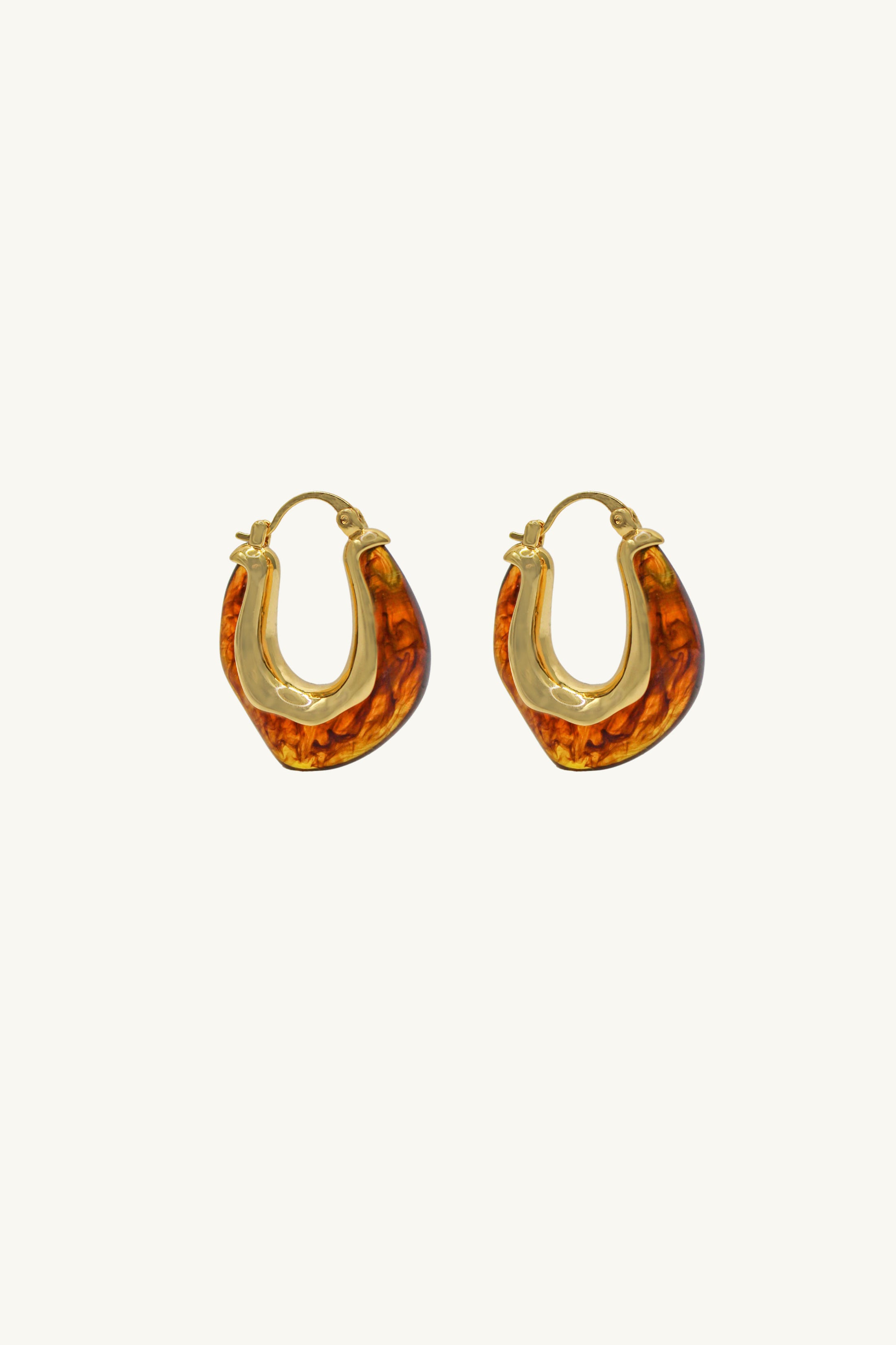 Aurora Earrings: Amber-Hued Gold Hoops | Complete. Studio